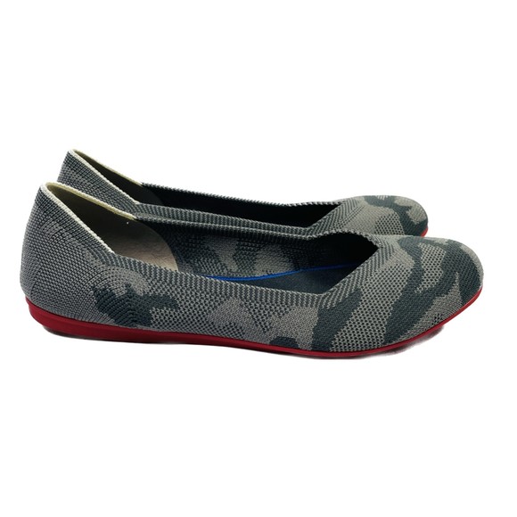 Rothy's | Shoes | Rothys The Flat Grey Camo Slipper Womens 7m Red Sole ...